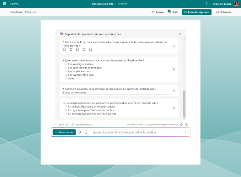 Copilot in Forms: Create effective forms in the blink of an eye - MS ...